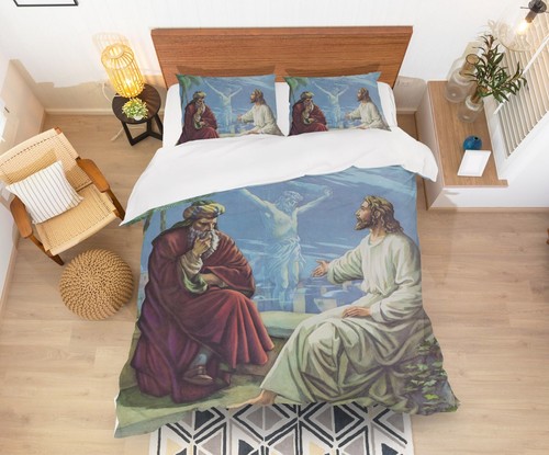 3D Religion Jesus A7150 Bed Pillowcases Quilt Duvet Cover Set Queen ...