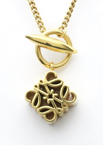 Loewe Gold Necklace Chain Logo Pendant Anagram | eBay