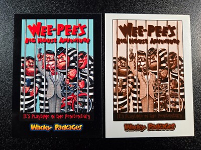 Pee Wee Herman Pee Wee's Big Adventure Spoof Wacky Packages 2 Card Set ...