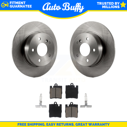 [Rear] Brake Rotors Ceramic Pad Kit For Mercedes-Benz E320 C230 C240 ...