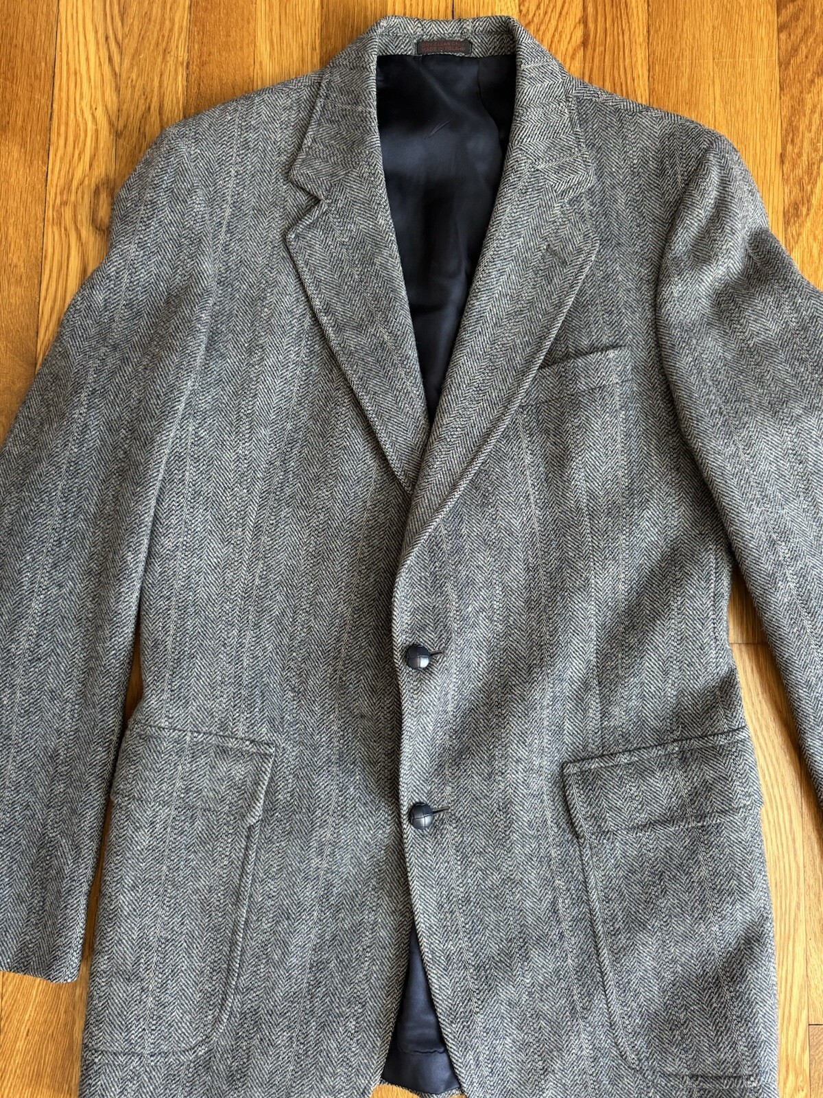 Vintage Alexander Shields Gray Herringbone Wool Tweed… - Gem