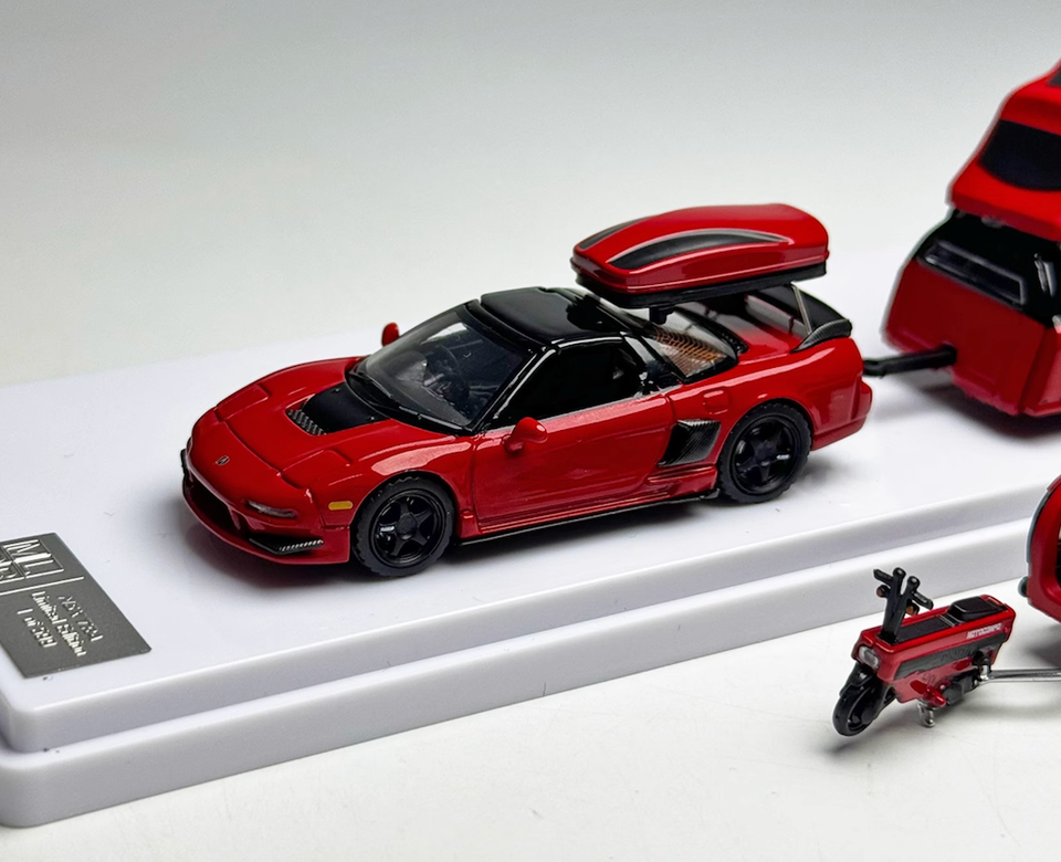 ZD MLGB 1:64 JDM Red NA1 NSX TRA Camper Trailer Sport Model Diecast ...