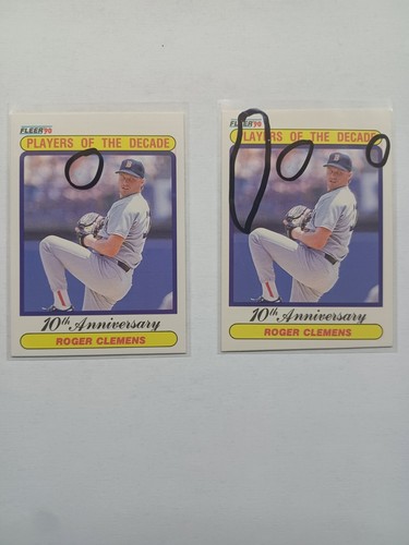 Roger Clemens 1990 Fleer #627 ERROR Card Miscut At Angle And Lines | eBay