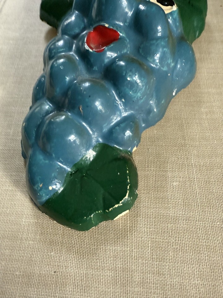 Vintage Chalkware Anthropomorphic Grapes Veggie Wall Art Retro Kitchen ...