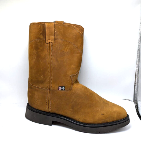 Men's Justin Original Work Boots Conductor Electrical Work Shoe Size 11 ...