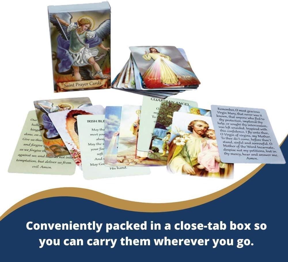 Pack of 54 Assorted Holy Cards with Catholic Saints and Prayers | eBay
