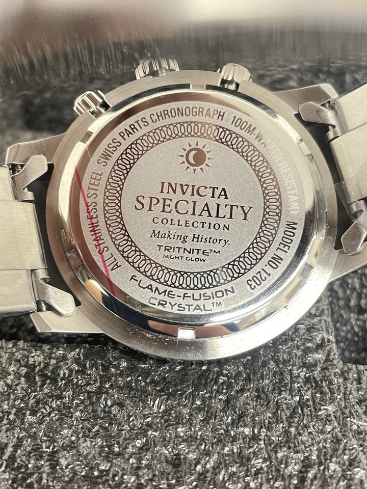 Invicta Specialty Men's Watch Making History Trinite Chrono Swiss 1203 ...