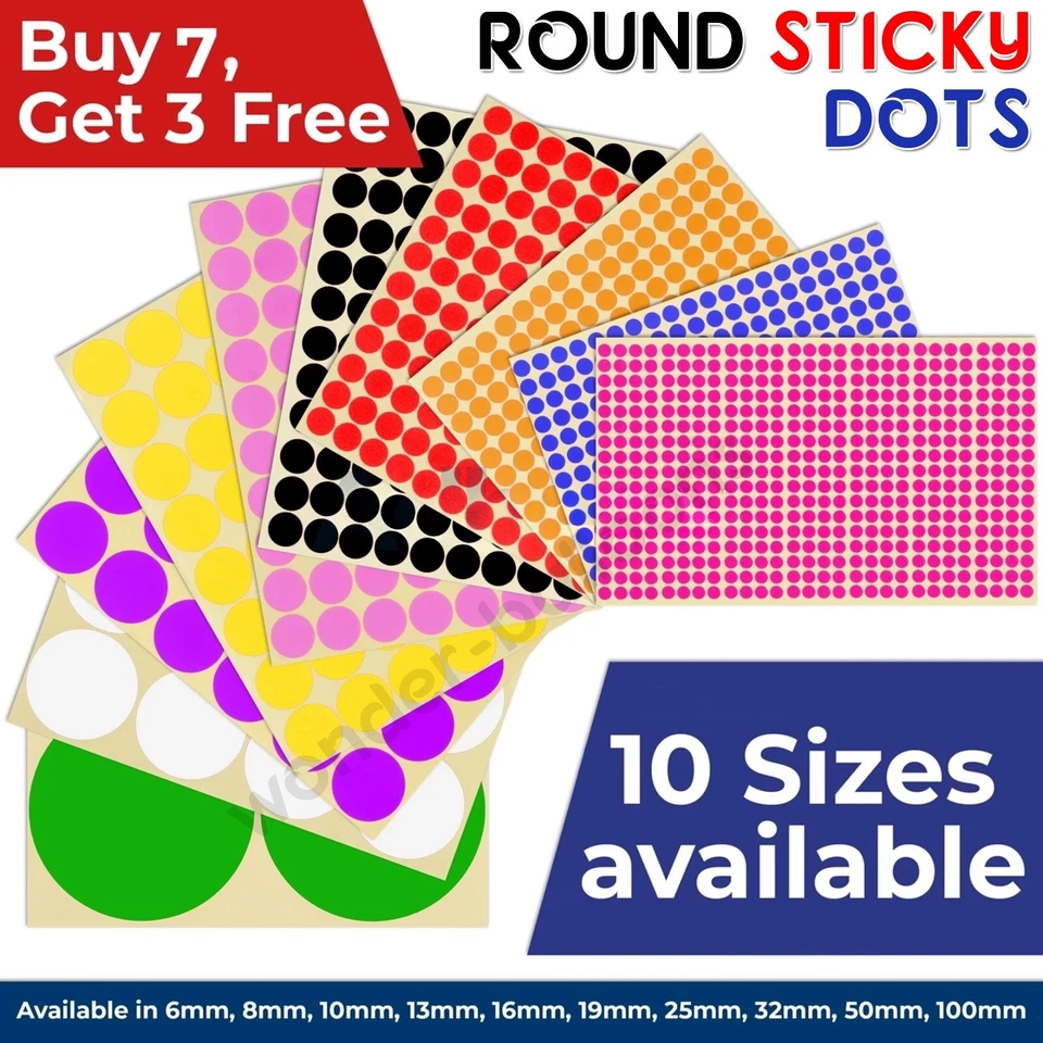 Coloured Dot Stickers for sale | eBay UK