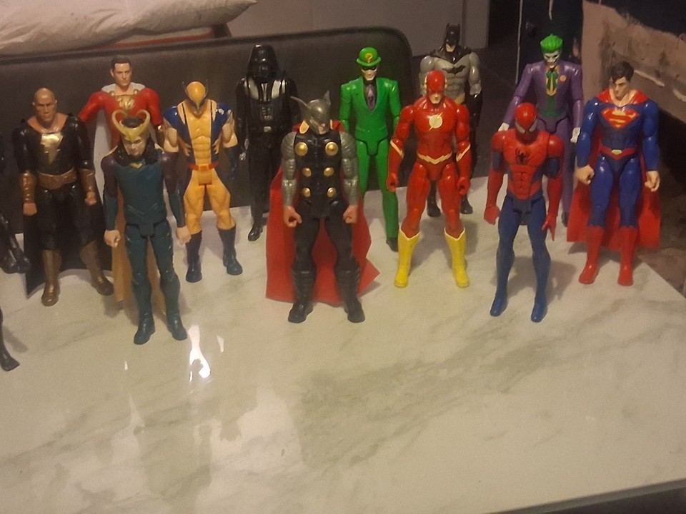 Bundle of Large Super Hero Action Figures Marvel And DC | eBay UK