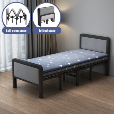3FT Single Folding Guest Bed Portable Foldable Temporary Sleeper Space ...