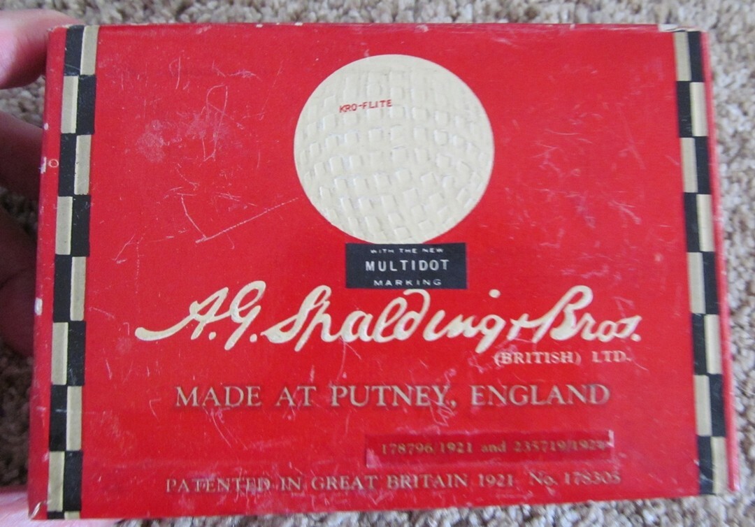 EMPTY VINTAGE COLORFUL GOLF BALL BOX FOR 6 SPALDING KRO-FLITE GOLF ...