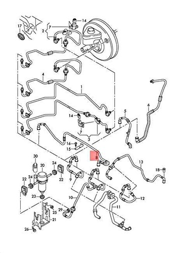 Genuine VW AUDI Touareg Q7 7L6 7LA 4LB Vacuum Pipe 7L6611931AS | eBay