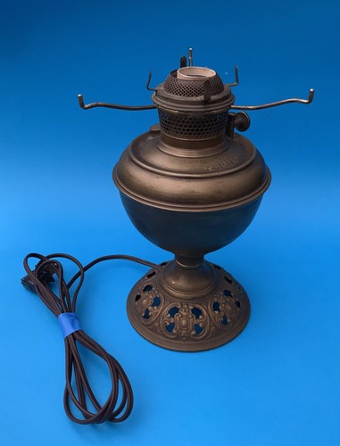 Antique Brass B & H Lamp, Early Modification to Electric, Tested And ...