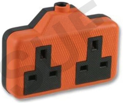 Heavy Duty 13A Re-Wireable 2 Gang 2 Way Double Socket Extension Socket ...