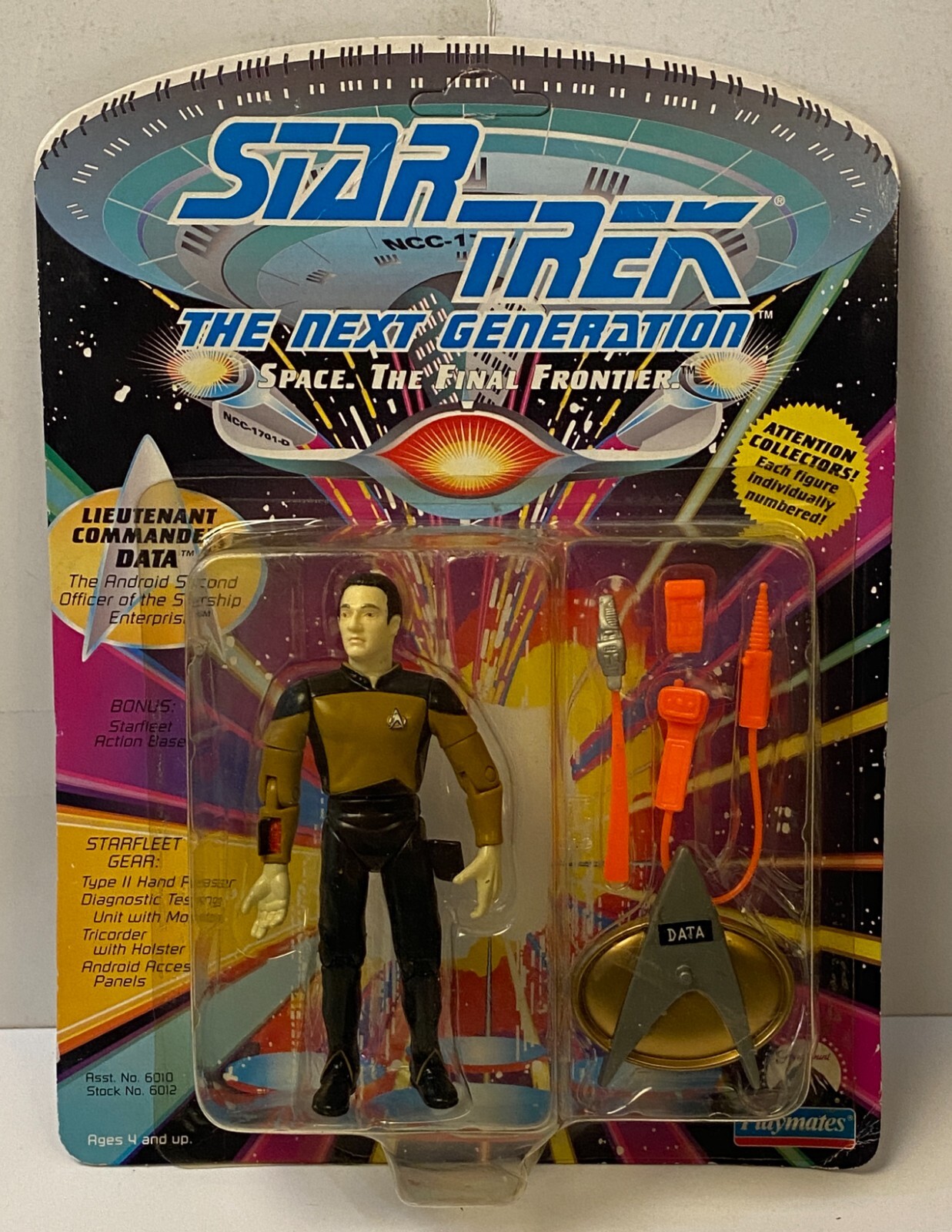 Star Trek The Next Generation Lieutenant DATA 1992 New in Blister Pack ...
