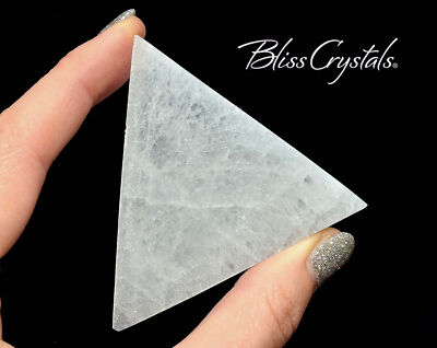1 SELENITE Flat Triangle 2.7 inch Polished Grid Stone #ST55 | eBay