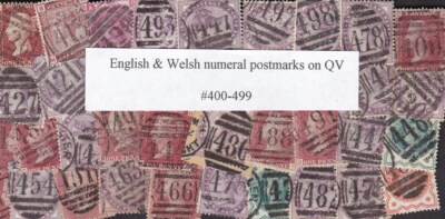 stamps-English Welsh Numeral pmks #400-499 -80 items-sold singly | eBay UK