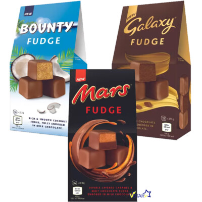 Galaxy Fudge, Bounty Fudge, Mars Fudge Gift Box 110g perfect Kids Gift ...