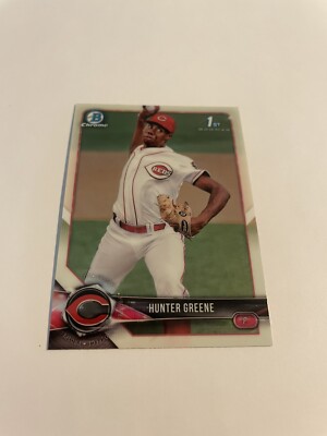 Free Ship 2018 Bowman Chrome Hunter Greene 1st Prospect #BCP48 Reds | eBay
