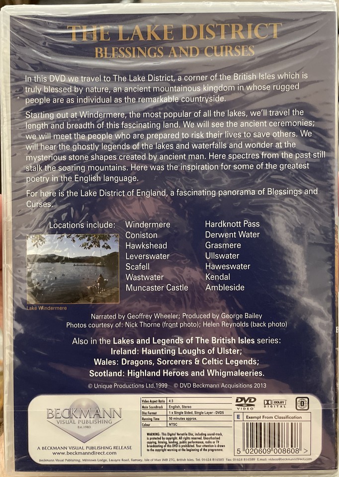 Lakes and Legends: The Lake District - Blessings and Curses DVD NEW ...