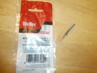 WELLER ST5 SOLDERING IRON TIP 1/32 FITS WP25,WP35,WP40 SINGLE FLAT TIP ...