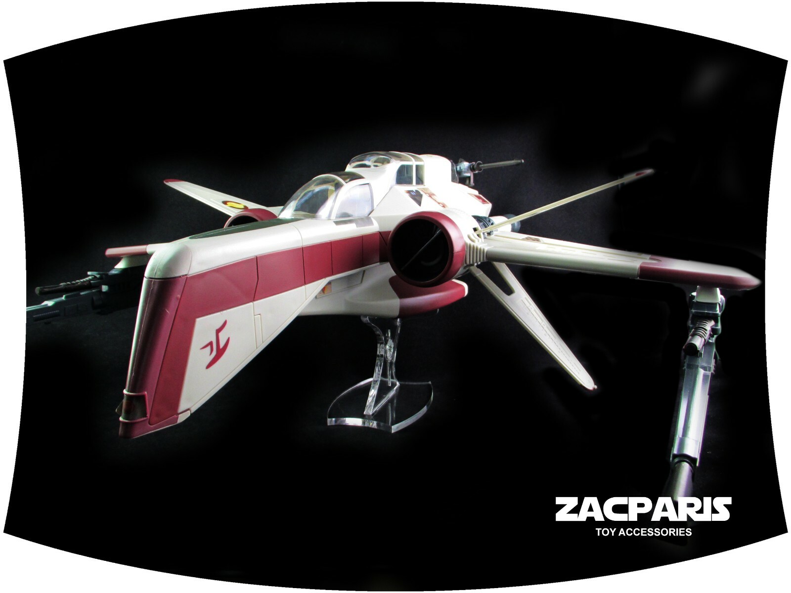 Display stand for Hasbro Star Wars ARC-170 Clone wars , ROTS , TWC ...