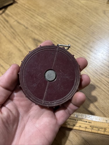 Vintage ROE Dial-25 Tape Metal Measuring Tape Red Diamond USA Old ...