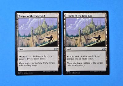 2x Temple Of The False God Commander Duskmourn House Horror Mtg Magic ...