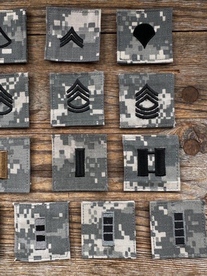 17 US ARMY Military Rank Dienstgrad Uniform Ucp Acu patches patch ...