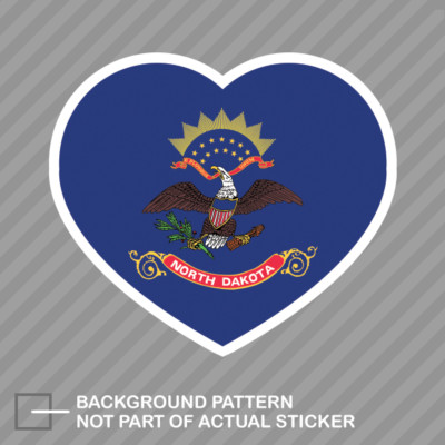 North Dakota Heart Sticker Decal Vinyl ND love hearts pride native | eBay