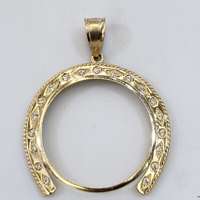 14k Solid gold 50 pesos centenario Coin Bezel Frame pendant Lucky | eBay