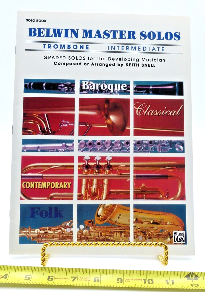 Trombone/ Baritone Solo Sheet Music Bach Menuet & Belwin Master Solos ...