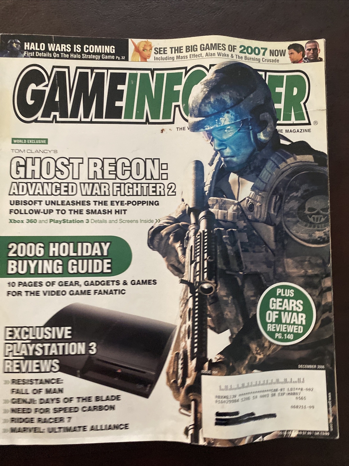 Game Informer Magazine December 2006 # 164 Ghost Recon War Fighter 2 | eBay
