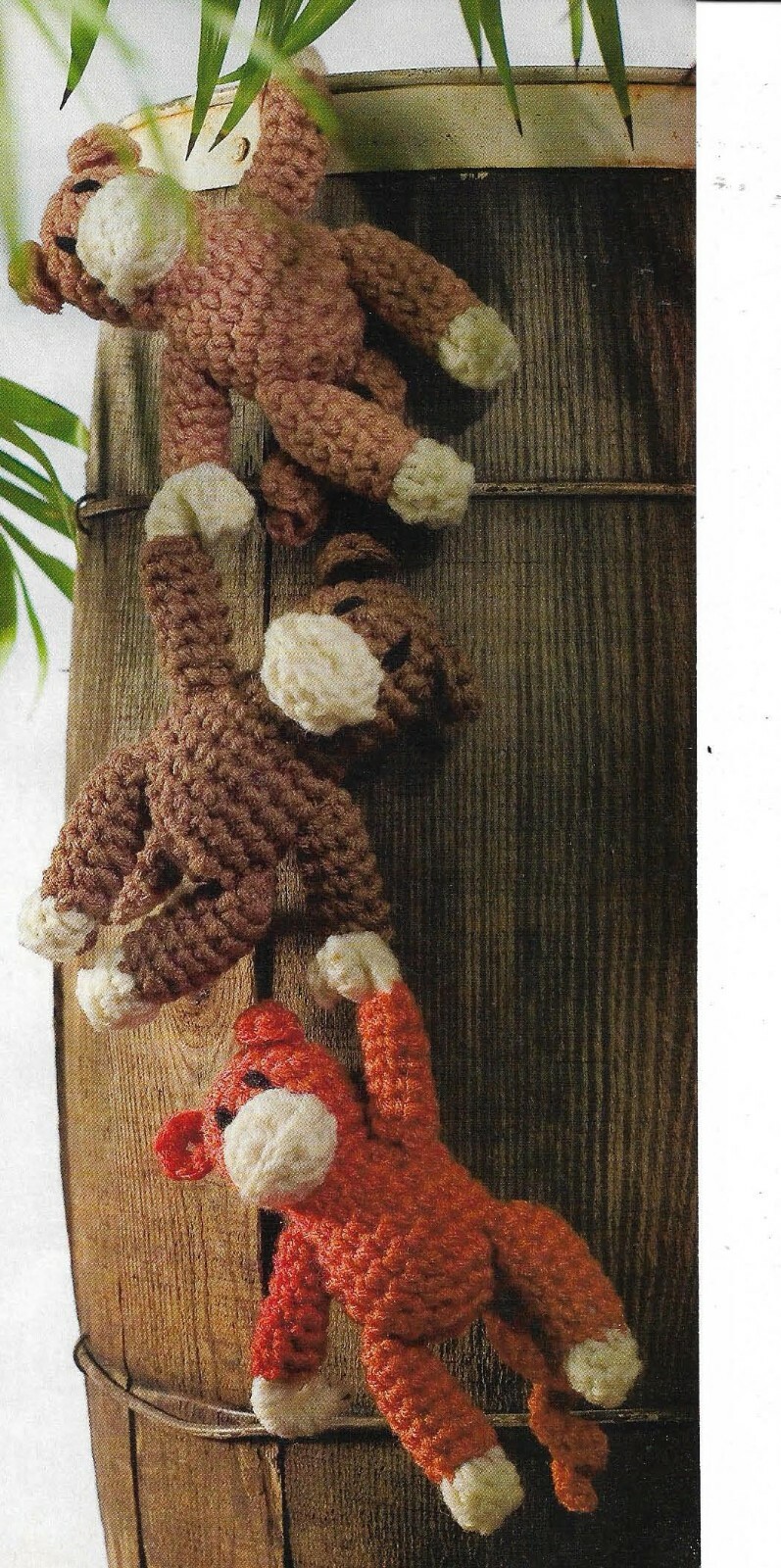 HANGIN' MONKEYS STUFF ANIMAL TOY CROCHET PATTERN INSTRUCTIONS | eBay
