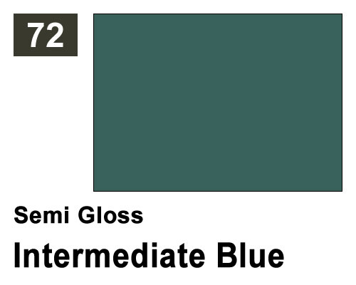 Mr.Hobby G072 Mr.Color Semi Gloss 072 Intermediate Blue (10ml) Modeling ...