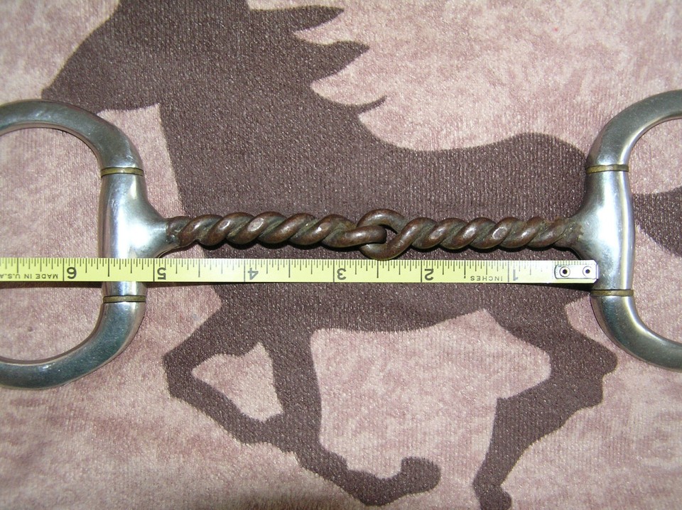 REINSMAN 5" EGGBUTT DEE BIT 3/8" MEDIUM TWISTED SWEET IRON SNAFFLE MODEL 2308 | eBay