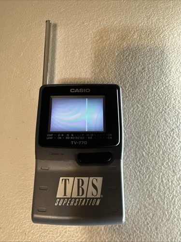 Vintage Casio TV-770 Portable Analog Handheld TV UHF/VHF Crystal Vision ...