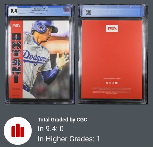 Shohei Ohtani cover PSA Magazine 39 March 2025 Collectors Universe CGC ...