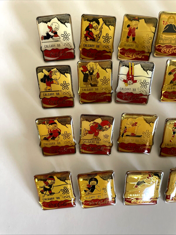 Calgary 1988 Winter Games Olympic 20 Pin Set / Hidy & Howdy Mascots ...