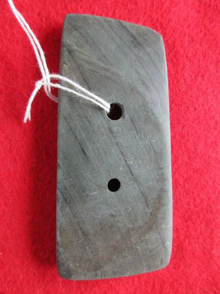 NATIVE AMERICAN GORGET, CARVED AMERICAN INDIAN STONE GORGET, #ATL-1120* ...