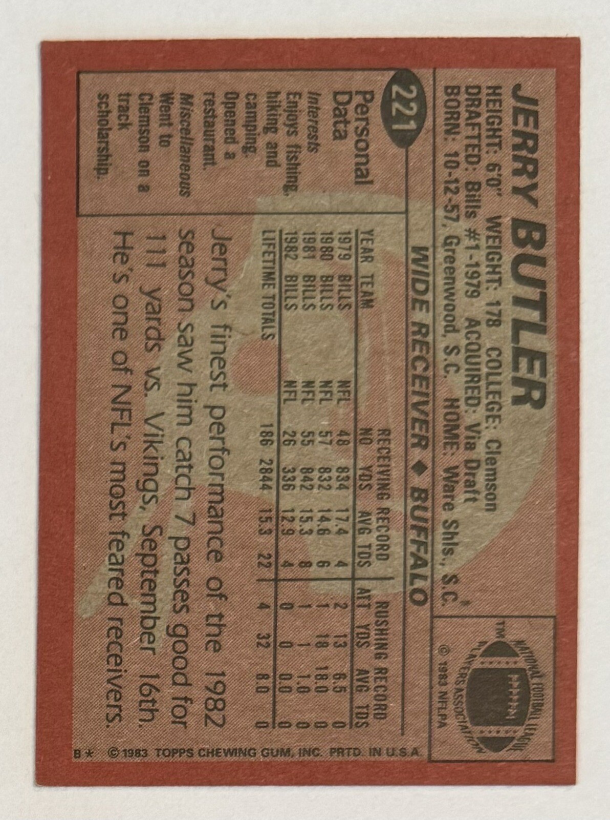 1983 Topps - #221 Jerry Butler for sale online | eBay