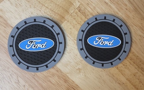 2-Pack Ford Car Auto Cup Holder Anti-Slip Insert Coaster Black ...