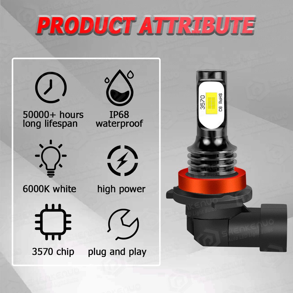 For Suzuki Grand Vitara 2006-2013 LED Headlights Bulb High Low Beam Fog ...