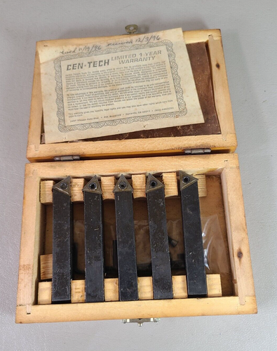 Cen-Tech Lathe Bit Holder Indexable Carbide Insert Turning Tooling Set ...