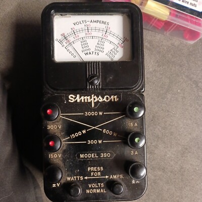 SIMPSON MODEL 390 VOLT-AMP-WATTMETER | eBay