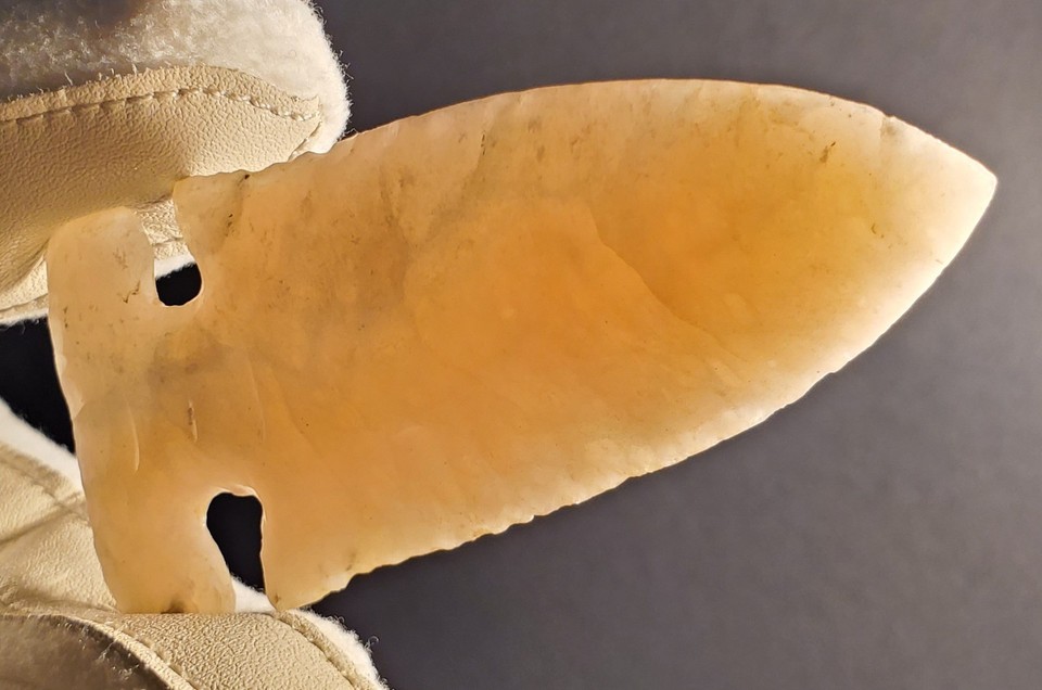 Hand carved Stone Arrowhead Atlatl Projectile point Tribute to Thebes ...