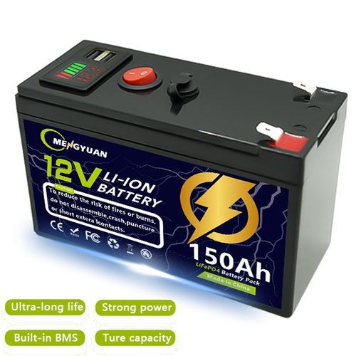 12V 150Ah Rechargeable Battery Li-lon Battery Pack Built in BMS Solar ...