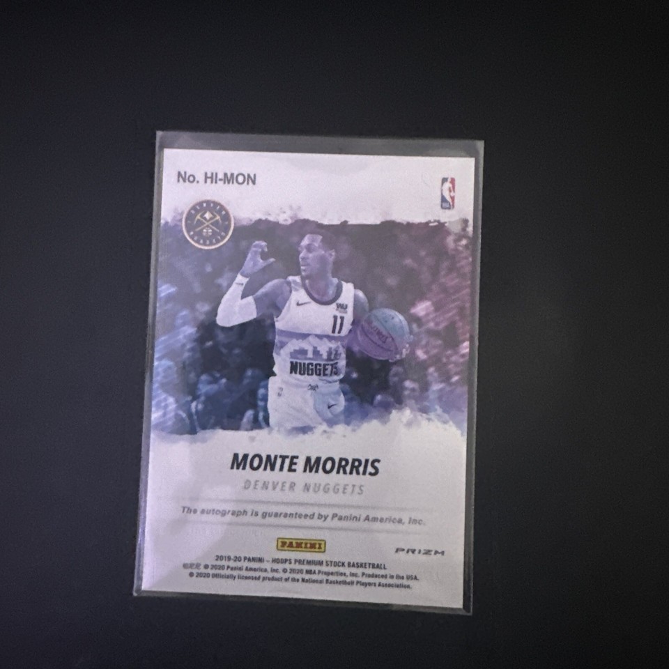 2019-20 Panini NBA Hoops Premium Stock - Hoops Ink Flash #HI-MON Monte ...