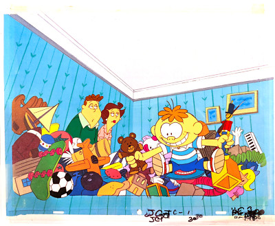 THE TOWN SANTA FORGOT rare TWO Original Production Cel Setup Christmas ...