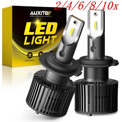 2/4X H7 10000K LED Headlight Kit High Low Beam bulb 3300000LM White ...